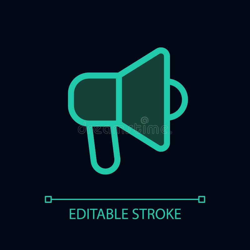 Handheld Megaphone Pixel Perfect Glassmorphism Ui Icon for Dark Theme ...