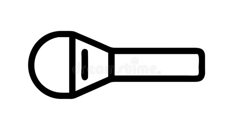 Handheld Microphone Icon for Public Speaking and Performance, Vector ...