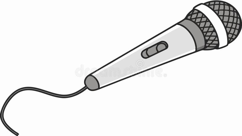 Handheld Microphone Vector. Vocal Performance Tool. Vector Design ...