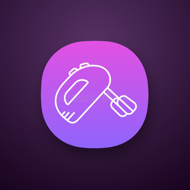 Handheld mixer app icon stock vector. Illustration of color - 175564620