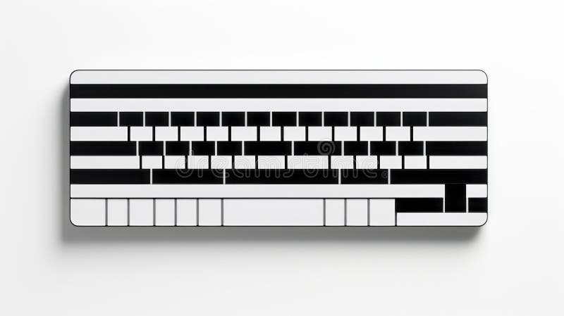 Handheld Modular Keyboard with White and Black Stripes Stock ...