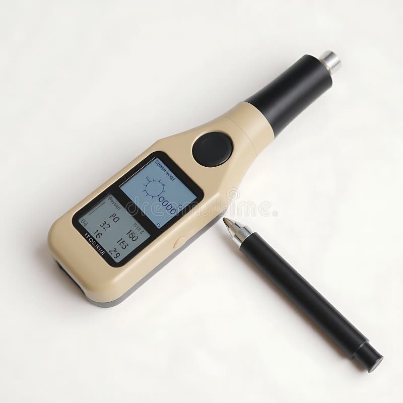 A Handheld Otoscope with Replaceable Ear Specula, Displayed on a White ...