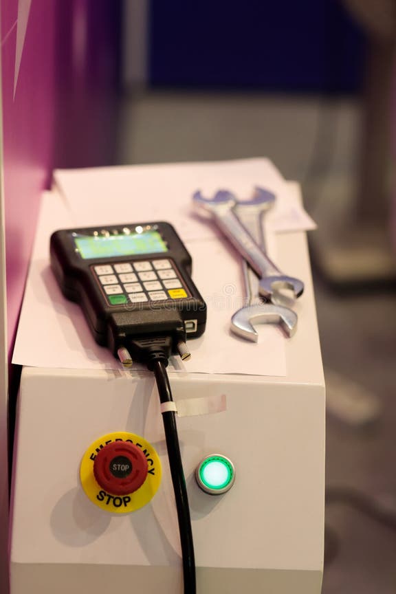 Handheld Pendant Remote Control of CNC Machine Stock Image - Image of ...