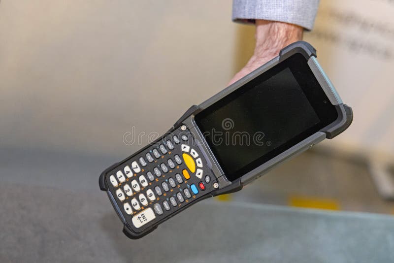 Handheld Portable Computer Scanner Stock Image - Image of equipment ...