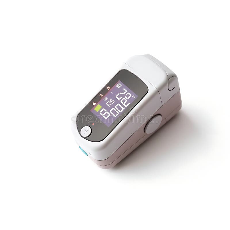 A Handheld Pulse Oximeter with a Bright Digital Display Isolated on ...