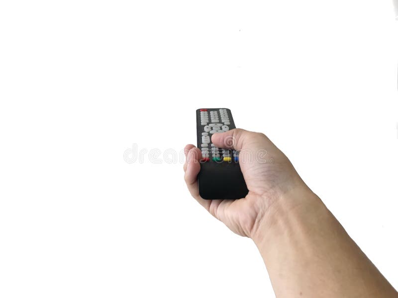 Handheld Remote Controller on White Background Stock Image - Image of ...