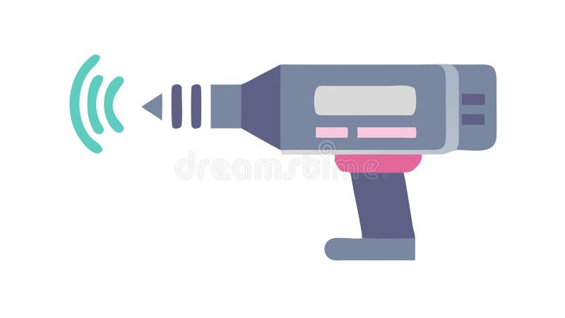Handheld Scanner Signals: Data Capture Wireless Transfer. Vector Design ...