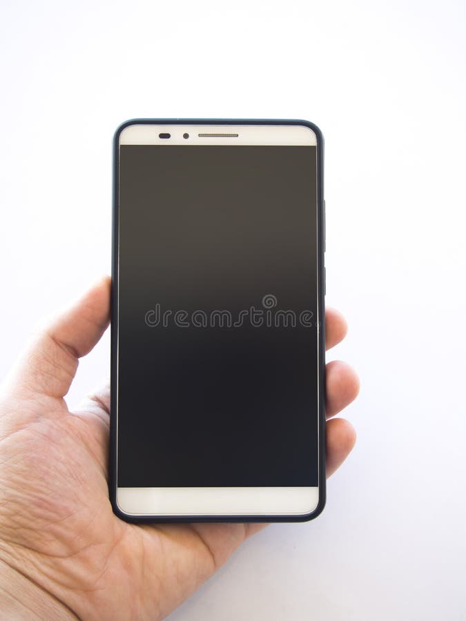 Handheld smartphone stock photo. Image of advertisement - 95364008