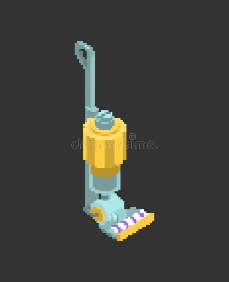 Handheld Vacuum Cleaner Pixel Art. 8bit House Cleaning Machine Stock ...