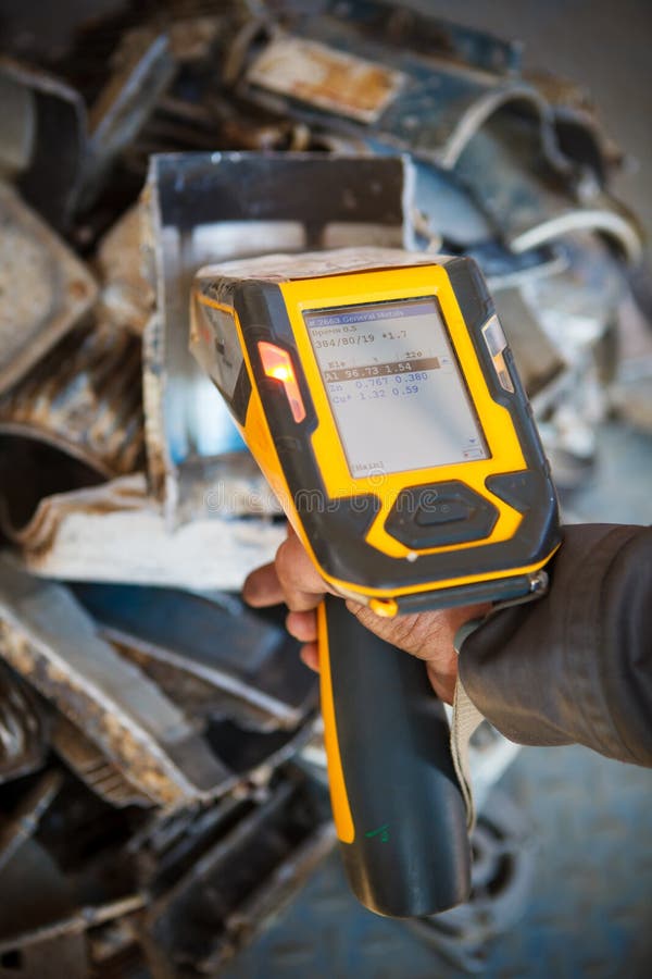 Handheld XRF Analyzer Spectrometer for Scrap Metal Stock Image - Image ...