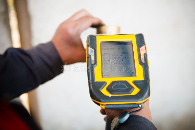 Handheld XRF Analyzer Spectrometer for Scrap Metal Stock Image - Image ...