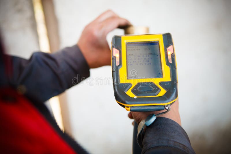 Handheld XRF Analyzer Spectrometer for Scrap Metal Stock Photo - Image ...