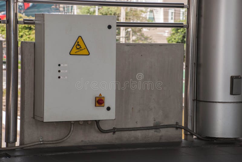 Handicap Lift, Elevator for Invalid Wheelchair Stock Photo - Image of ...