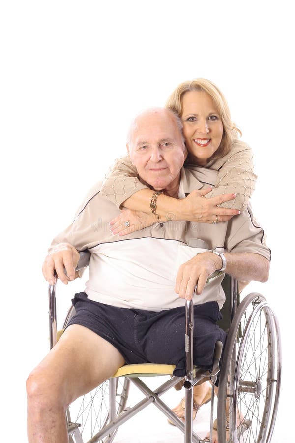 Happy Handicap Couple in Love Stock Image - Image of retired, insurance ...