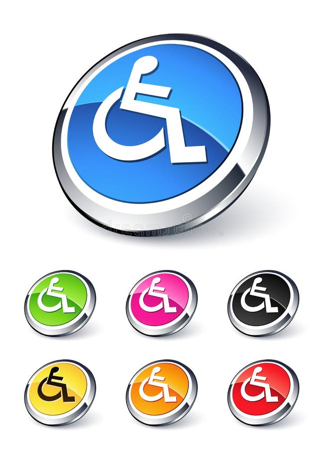 Handicap icon stock vector. Illustration of glossy, element - 5233305