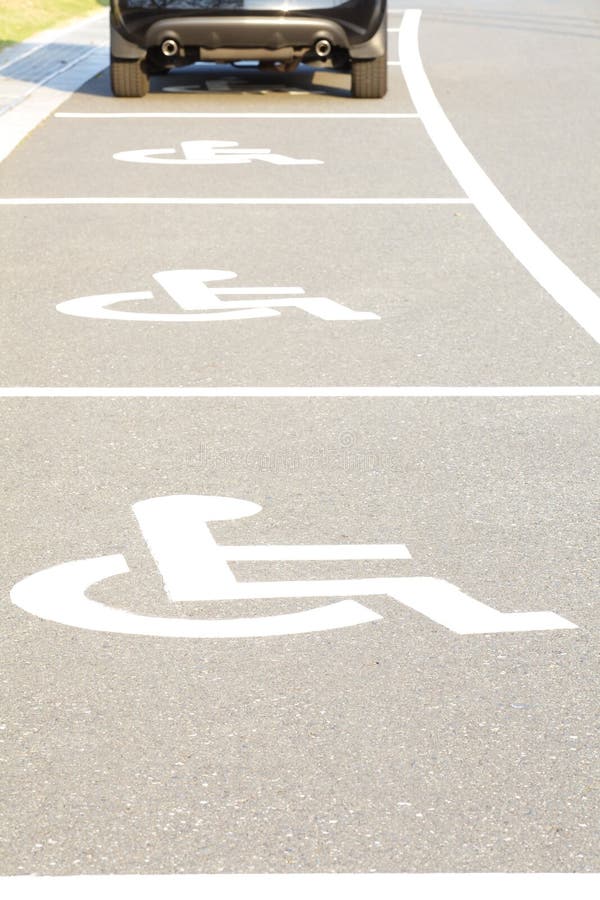 Handicap parking areas stock image. Image of disabled - 32041017