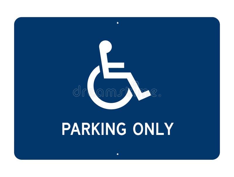 Handicap Parking Sign - Accessible Parking Stock Vector - Illustration ...