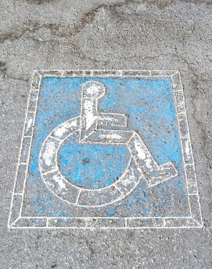 Handicap parking space stock image. Image of billboard - 125881607
