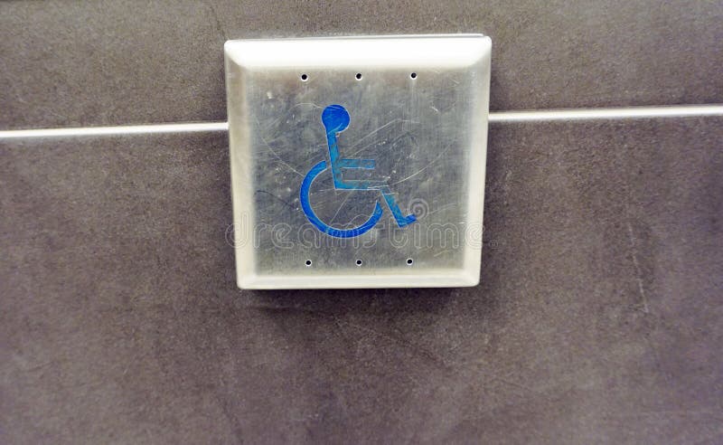 Handicap Push Button Door Opener Stock Photo - Image of wheelchair ...