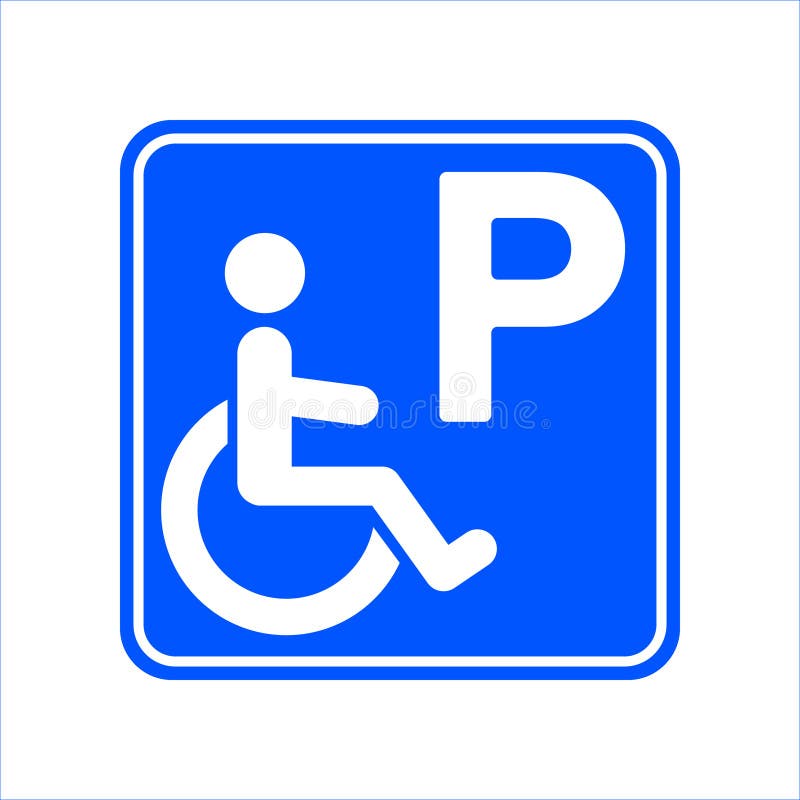 Disabled Parking only. Car Parking Sign. Vector Stock Illustration ...