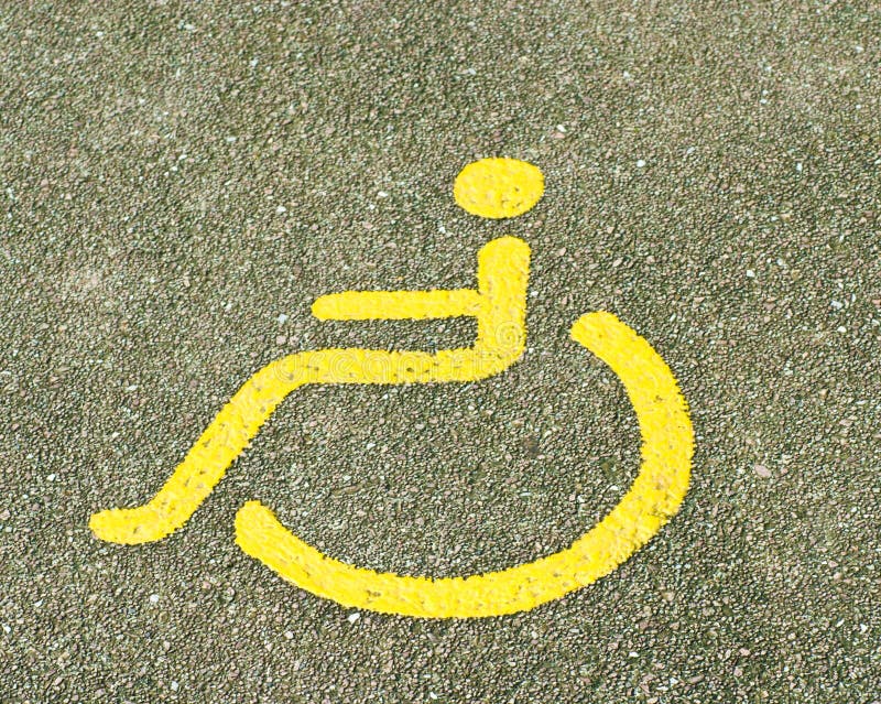 Handicap sign stock photo. Image of yellow, special, direction - 22767784