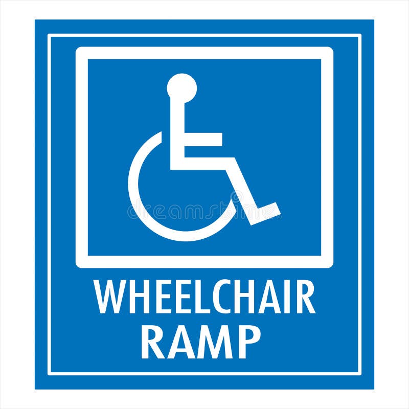 Wheelchair Ramp Sign Stock Illustrations – 583 Wheelchair Ramp Sign ...