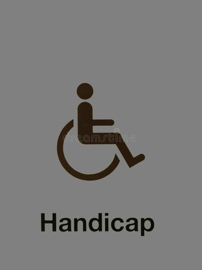 Handicap Sign Isolated On Blue Background Stock Illustration ...