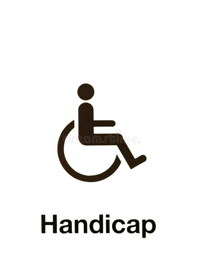 Handicap Sign Isolated on White Background Stock Illustration ...