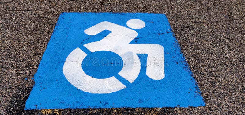 Handicap Sign stock image. Image of road, sign, parking - 190144535