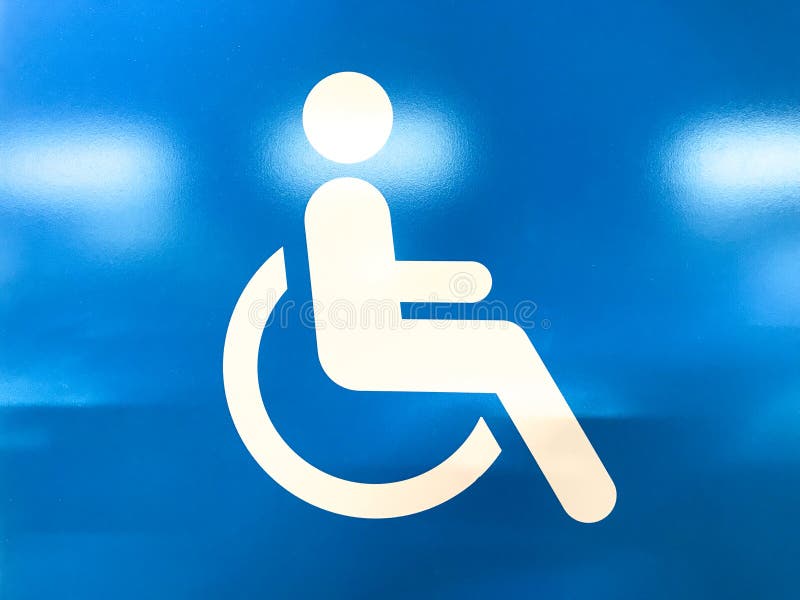 Handicapped Disabled Parking Sign Painted on the Road Asphalt Stock ...