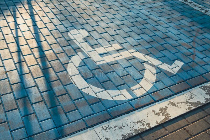 Handicapped Parking Bay. Reserved Parking Sign for Disabled Spaces ... Handicapped Parking Bay. Reserved Parking Sign for Disabled Spaces ...