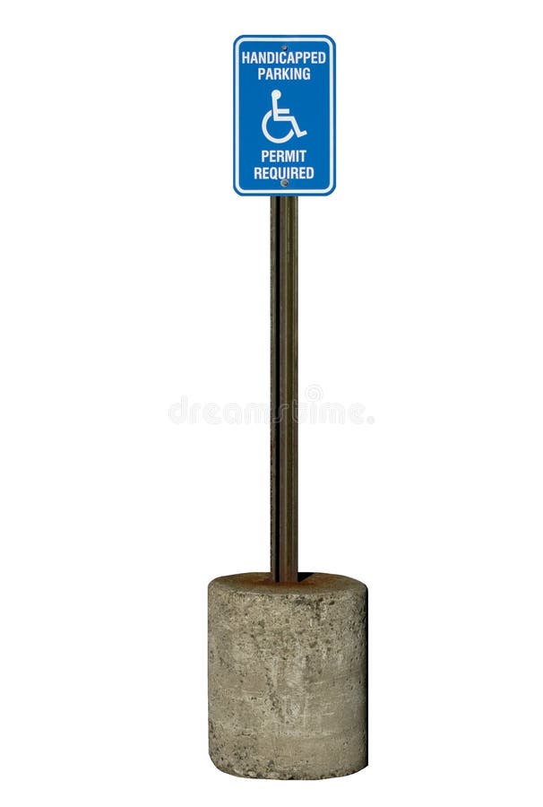 Handicapped Parking Sign stock image. Image of concrete - 3328509