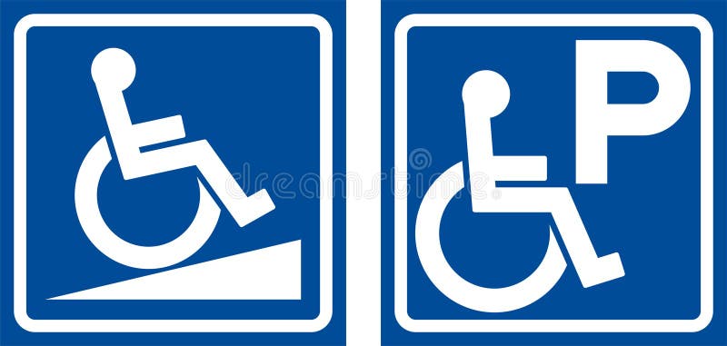 Handicapped Parking Sign on White Background Stock Vector ...