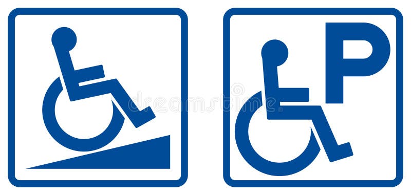 Handicapped Parking Sign on White Background Stock Vector ...