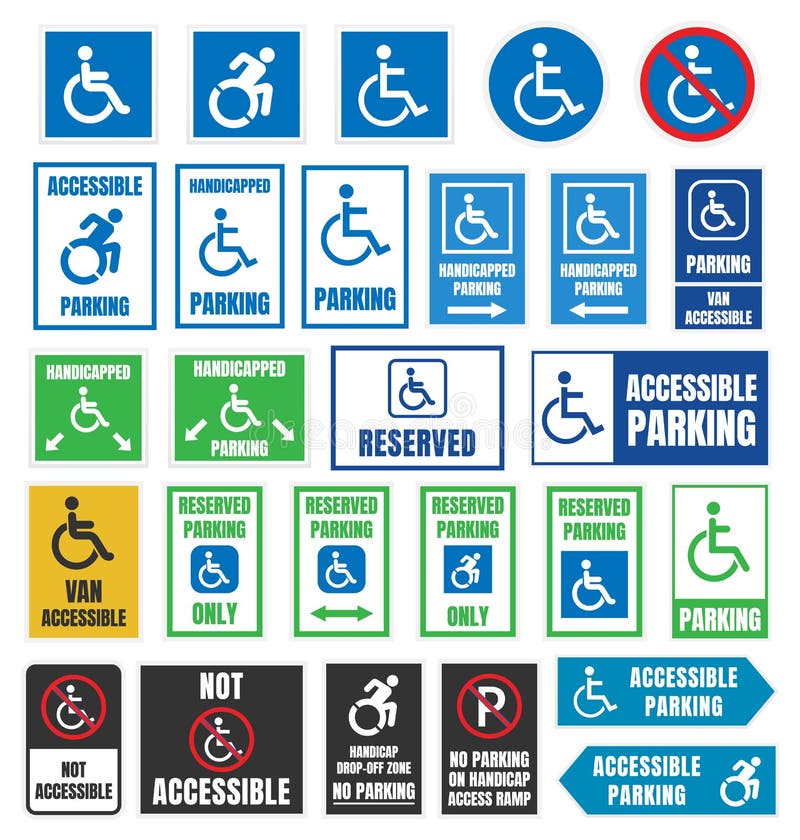 Disabled Parking Sign Stock Illustrations – 3,302 Disabled Parking Sign ...