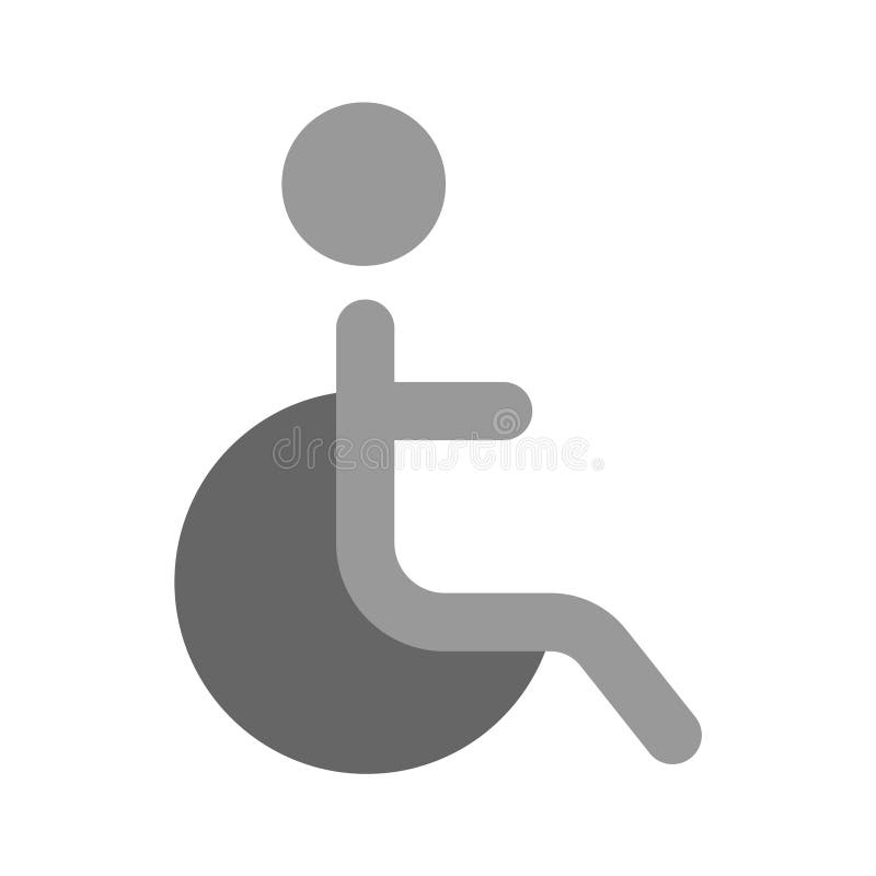 Handicapped Patient, Disabled Man Flat Vector Icon, Ready To Use Stock ...