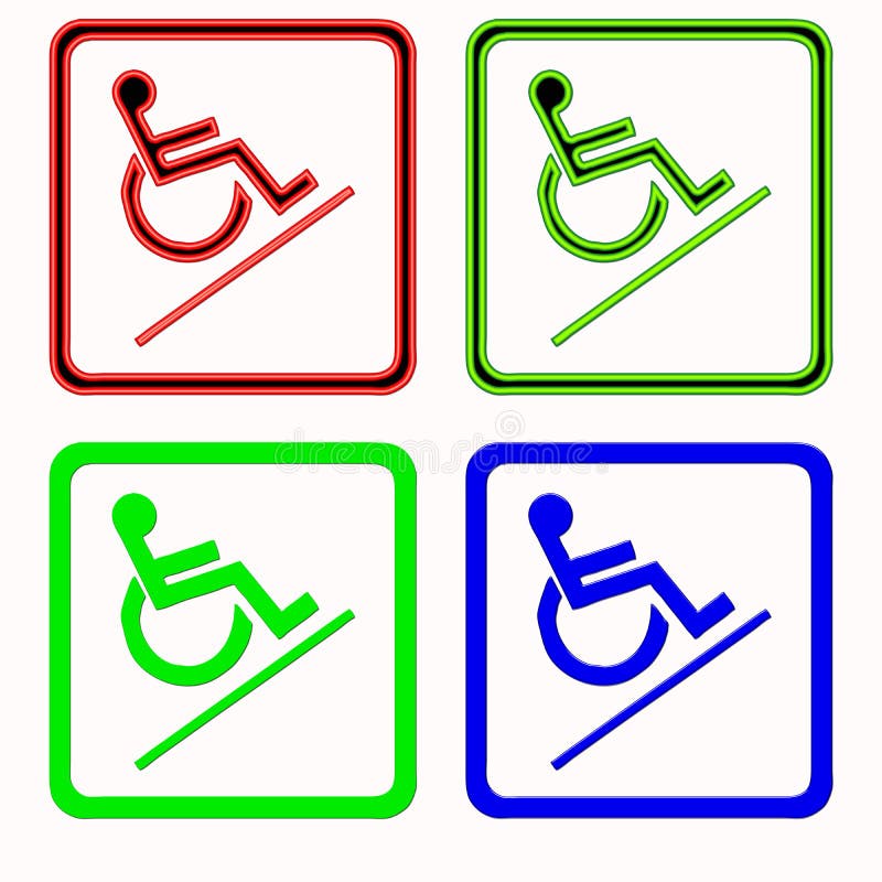 Disabled sign stock illustration. Illustration of reserved - 5239786