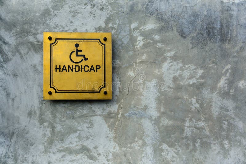 Handicap Symbool Toegang Rolstoel Toegankelijk Bord Voor Publiek Gebouw ...