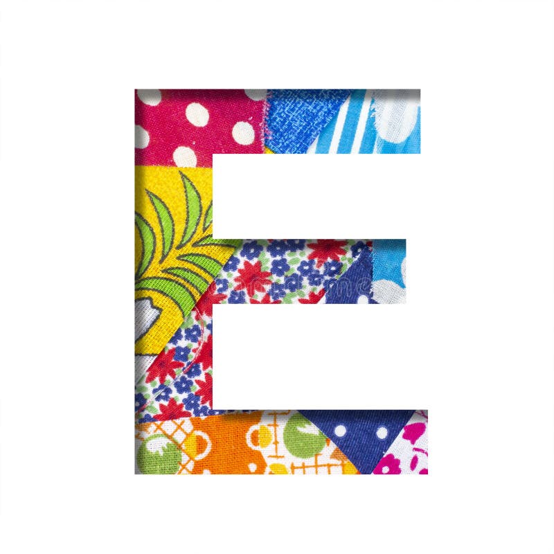 Handicraft or Creative Font. the Letter E Cut Out of Paper on the ...