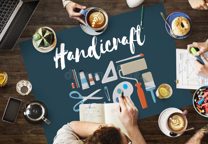 Handicraft Handmade Handiwork Art Design Ideas Concept Stock Image ...