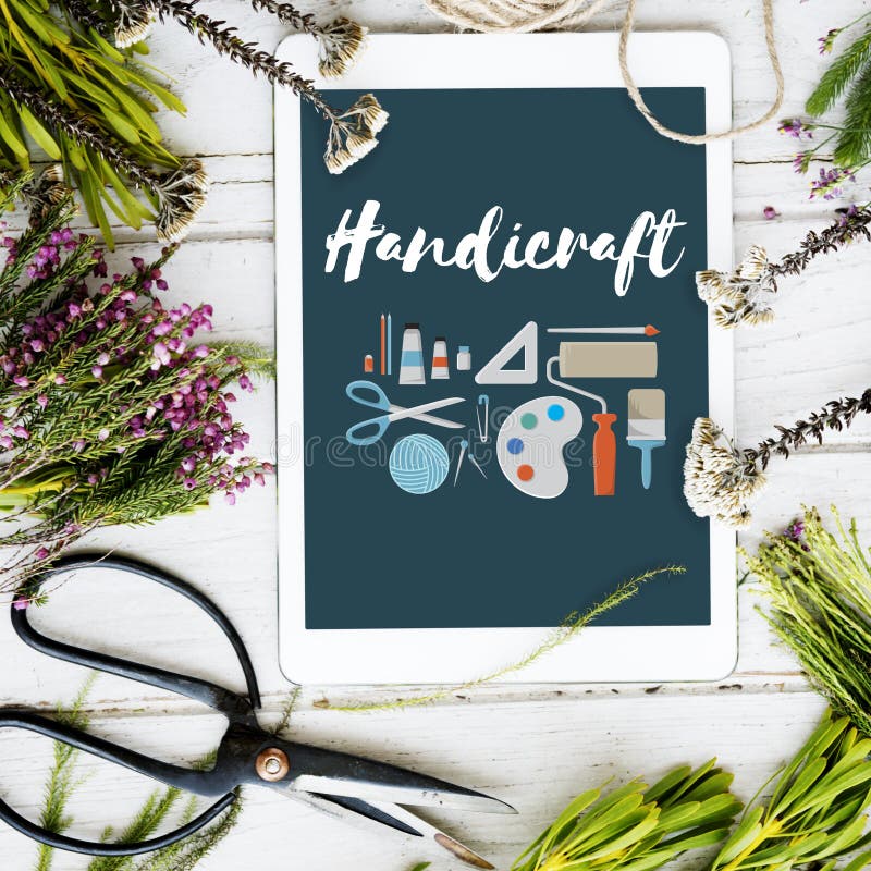 Handicraft Handmade Handiwork Art Design Ideas Concept Stock Photo ...