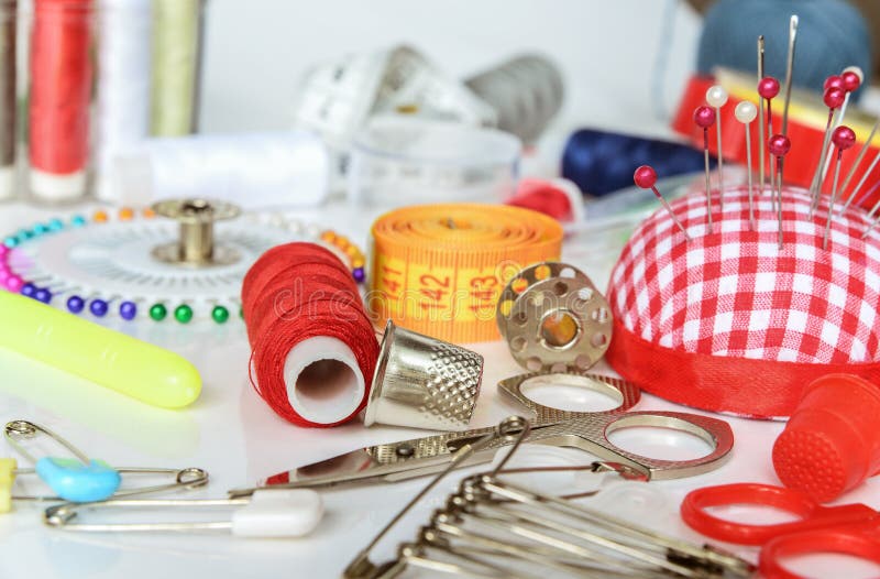 Handicraft Kit on White Background Stock Image - Image of hobbies ...