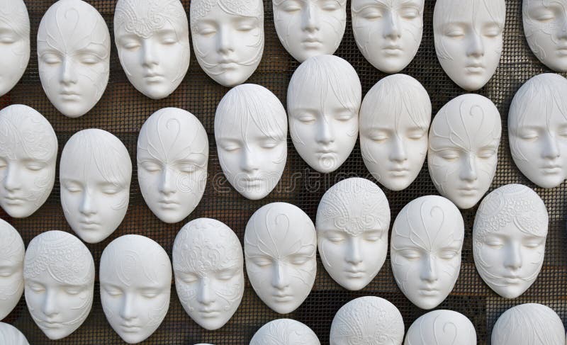 Two plaster masks stock photo. Image of expression, fantasy - 30958112