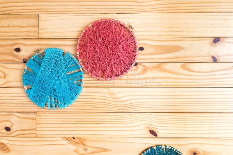 Handicraft on wall stock image. Image of thread, stitch - 121475217