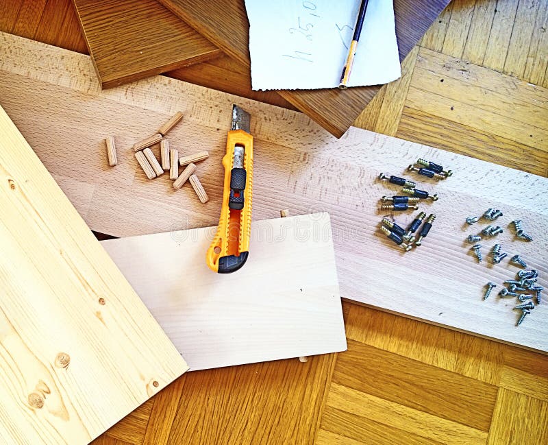 Handicraft Work at Home, Project and Tools Stock Photo - Image of ...