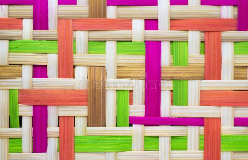 Handicrafts of Colorful Wicker Work are Suitable for Background Designs ...