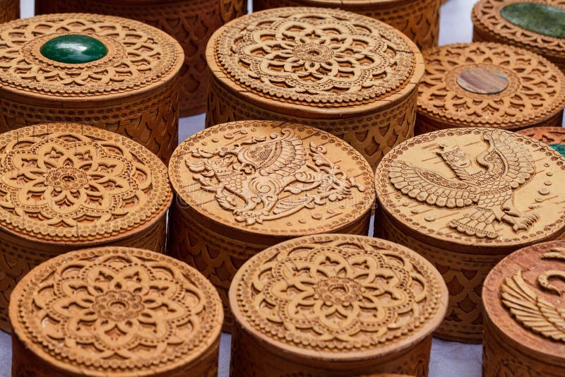Thread on the Bark. Openwork Box. Stock Photo - Image of decorative ...