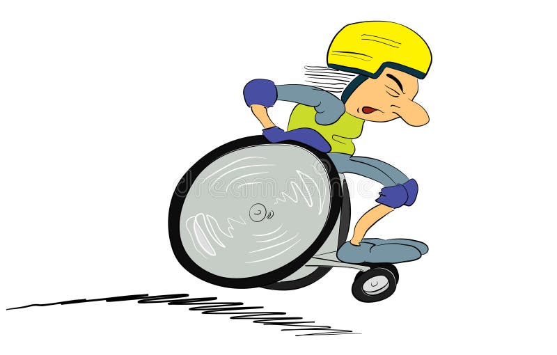 Wheelchair speed race stock illustration. Illustration of flying ...