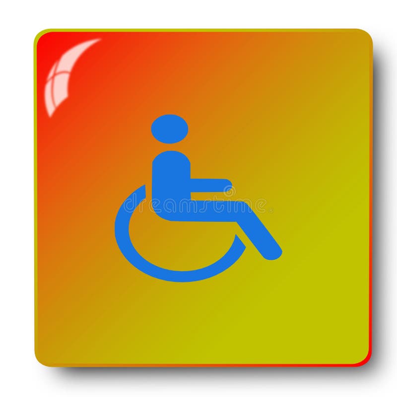 Handikappad Rullstolsymbol, Illustration Stock Illustrationer ...