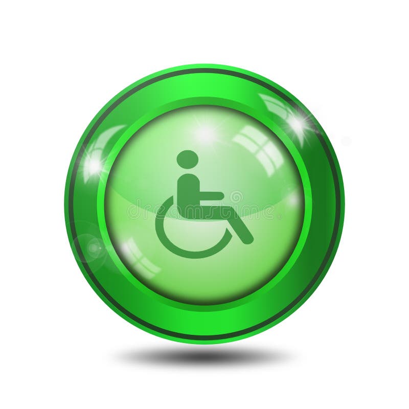 Handikappad Rullstolsymbol, Tecken, Illustration Stock Illustrationer ...